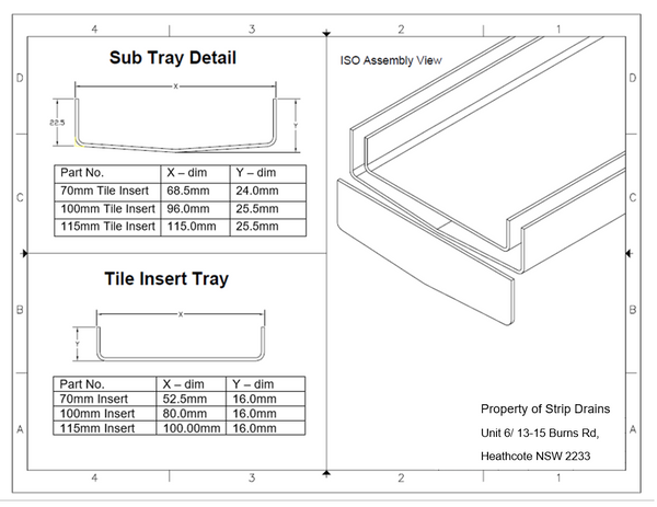 70mm x 24mm x 1.5mm Tile Insert Stainless Steel Strip Drain – Strip ...