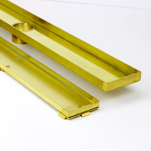 100mm x 25mm x 2mm Brass Tile Insert Strip Drain – Strip Drains Sydney